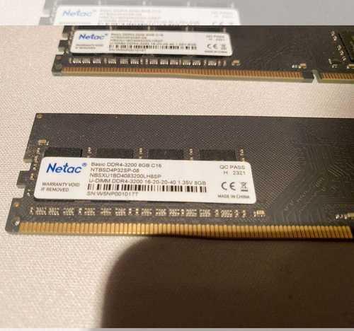 Оперативная память Netac ddr4 16Gb