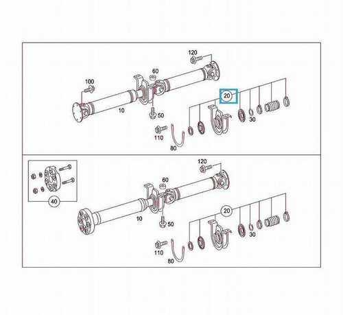 Подвесной подшипник (шт.) Mercedes Новое/Оригинал