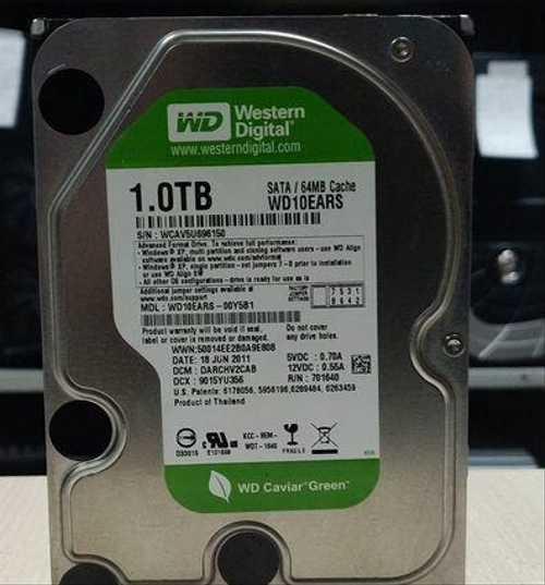 HDD Жесткий диск 1000 Gb/WD Green/3,5"