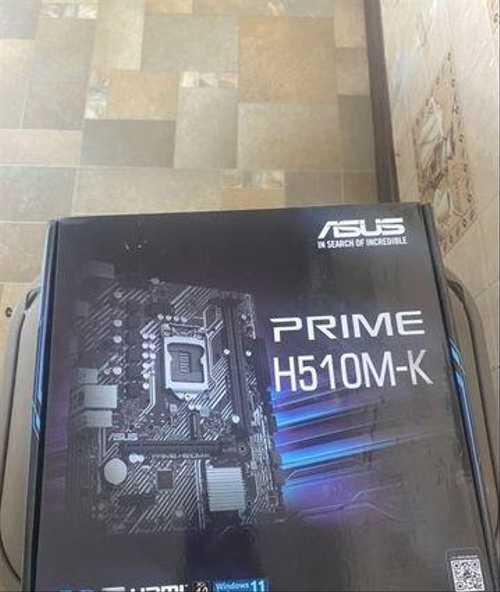 Материнская плата asus prime h510m-k