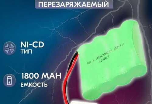 Аккумулятор Ni-Cd 4.8V 1800 mAh AA Flatpack разъем