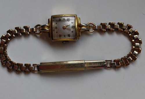 CHs tissot & fils часы дамские позолота, 1952 г