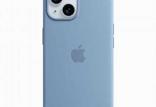 Чехол iPhone 15 Silicone Case MagSafe Winter Blue