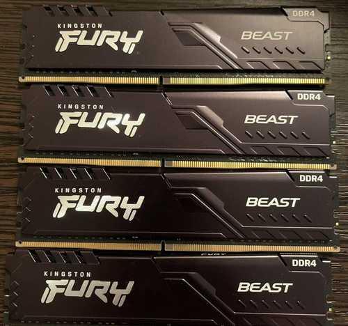 Оперативная память Kingston fury Beast Black