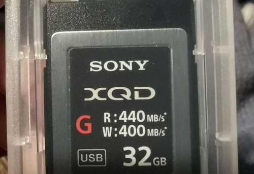 Карта памяти Sony XQD 32гб
