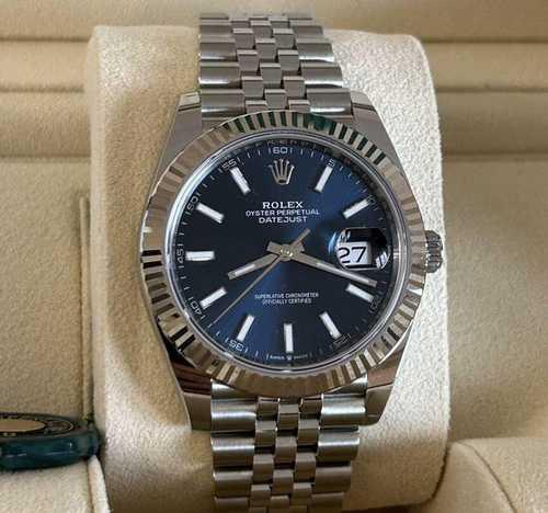 Rolex Datejust 41 синий циферблат