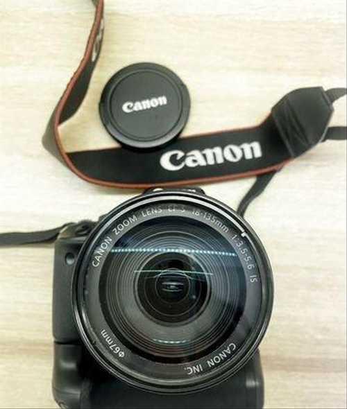 Canon 550D+ с двумя объективами, вспышкой и сумкой