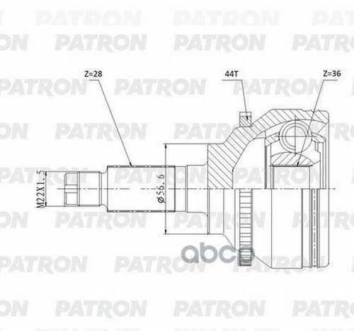 ШРУС внешний 33X52X25, ascona C (82-88), vectra