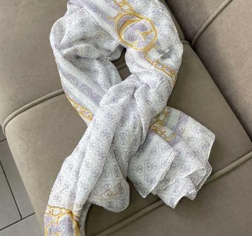 Палантин женский Guess оригинал, белый/голубой