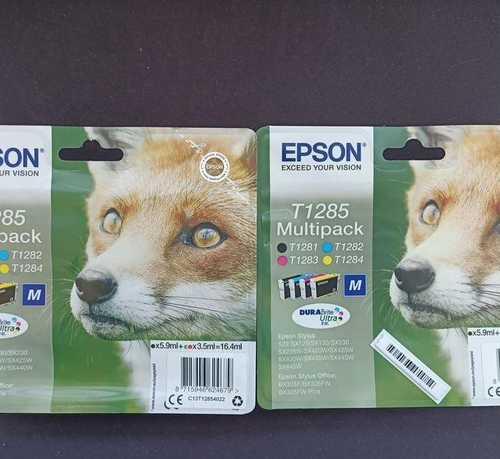 Картриджи Epson T1285 Multipack 4 цвета, оригинал