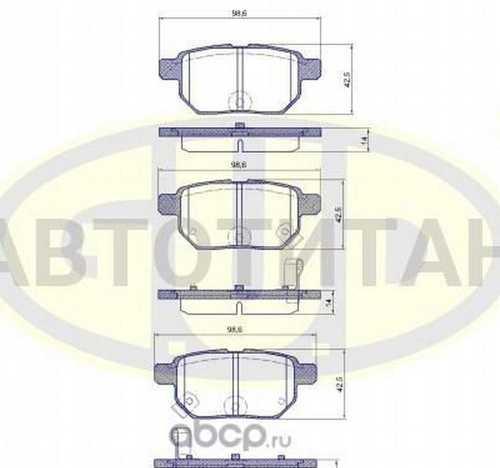 GBP128602 G.U.D К-Т колодки зад TOY auris/prius/IQ