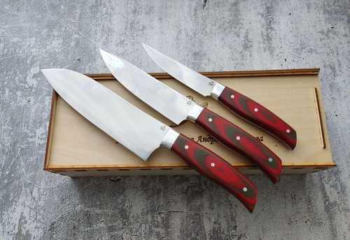 Набор кухонных ножей х12мф кованая, g10