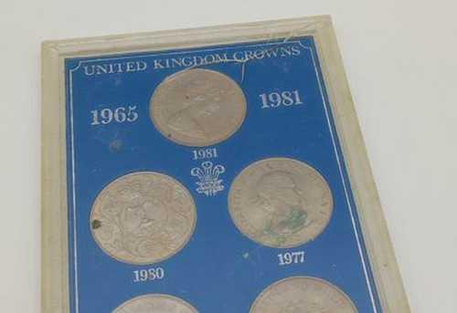 Набор юбилейных монет Великобритании (5шт): 1 крон