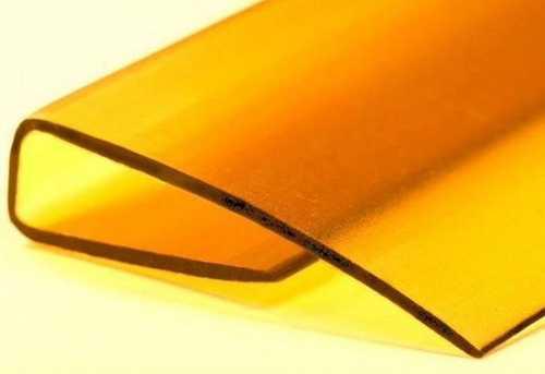 Монолитный поликарбонат 2 мм. желтый