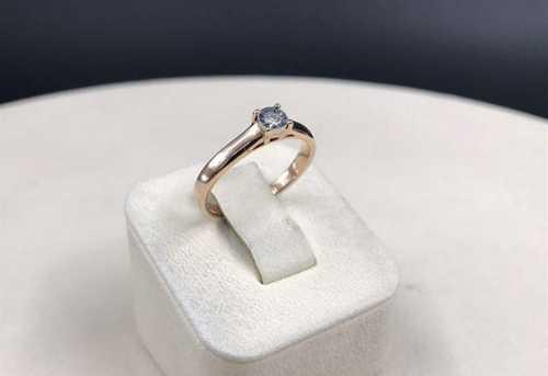 Золотое кольцо с бриллиантом 585 размер 15,4 РФ