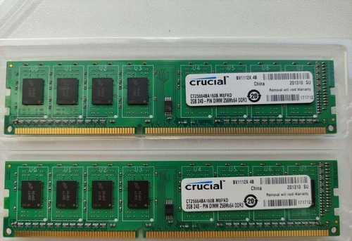 DDR3 2x2 Gb. 1600 мгц