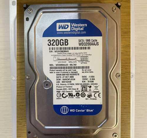 Жёсткий диск 3.5 SATA 320Gb WD3200aajs