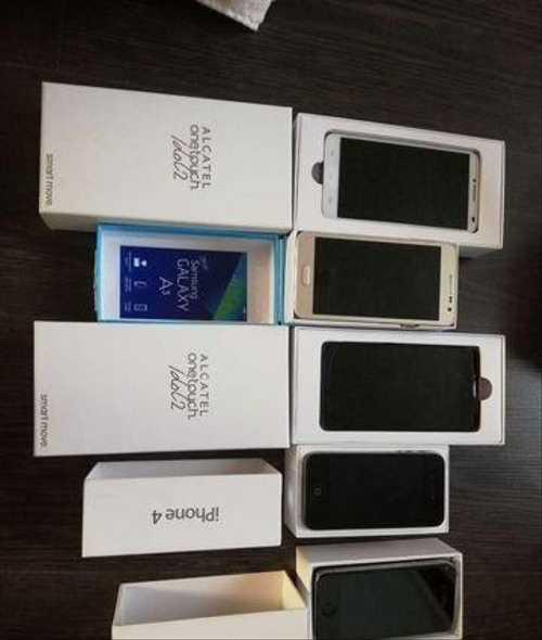 Телефон Samsung, Alcatel, iPhone 4