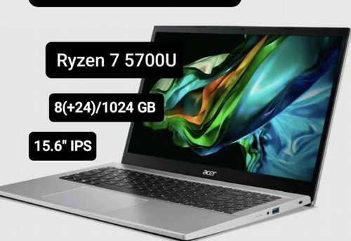 Ноутбук Acer Aspire 3 Ryzen 7/1024gb/ ips новый