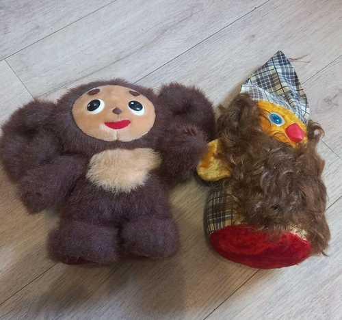 Мягкие игрушки СССР чебурашка и сова пресс опилки