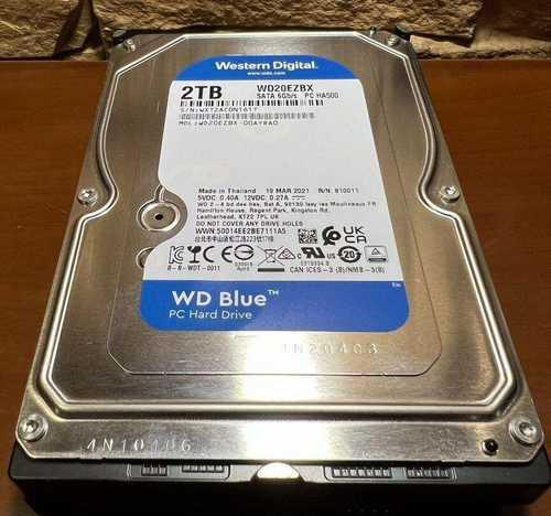 Жесткий диск HDD Western Digital blue 2Tb