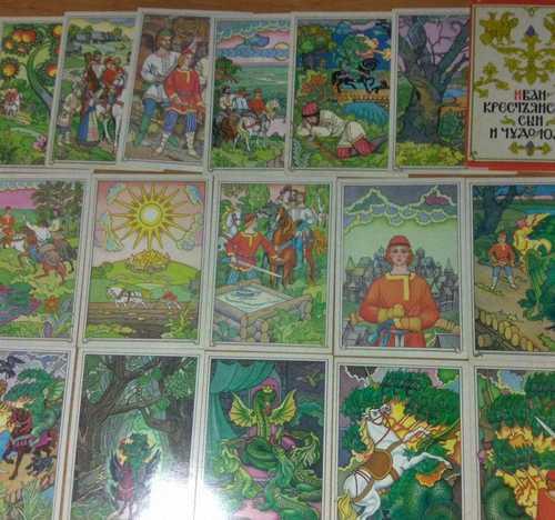 Наборы открыток СССР Сказки для детей 16 штук