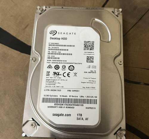 Жесткий диск HDD Seagate Barracuda 1Tb