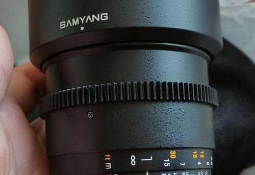 Объектив 85мм 1.5 T Samyang для Nikon F (FX)