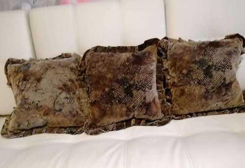 Комплект 3 штуки диванных подушек из флока