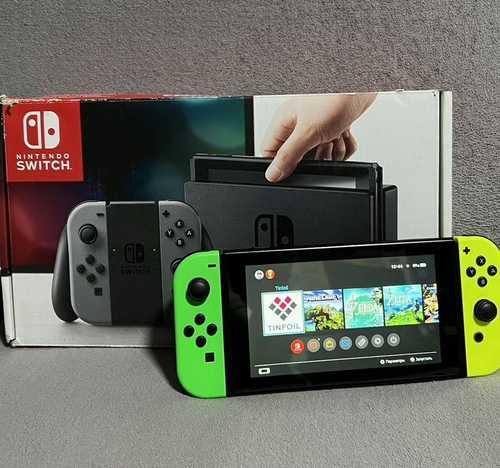 Nintendo switch rev1 Чип PikoFly 256Gb + Игры