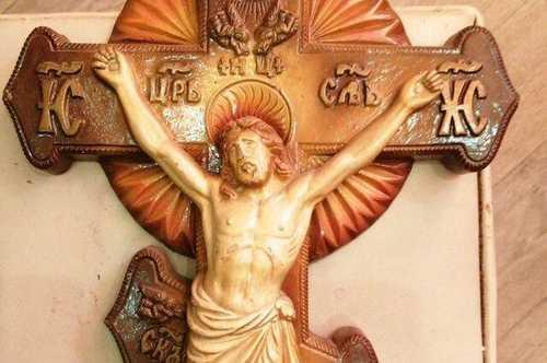 Икона Освещена 49,29см Крест настенный