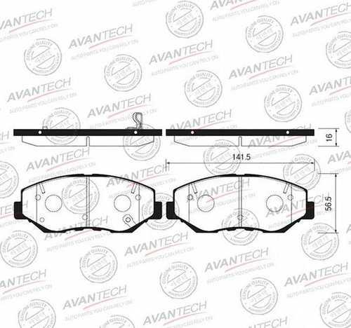 Тормозные колодки переднее