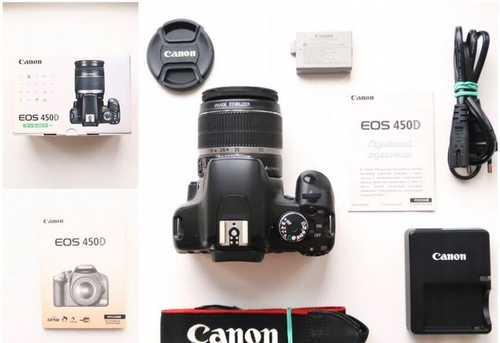 Фотоаппарат Canon 450d (пробег 8к) + 18-55 (стаб)