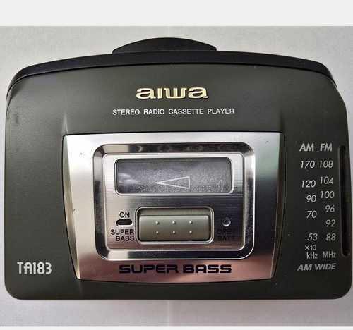 Винтажный кассетный плеер Aiwa HS-TA183 AM/FM SB