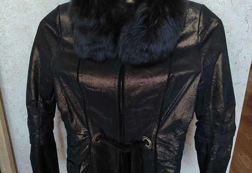 Куртка кожаная женская размер 52