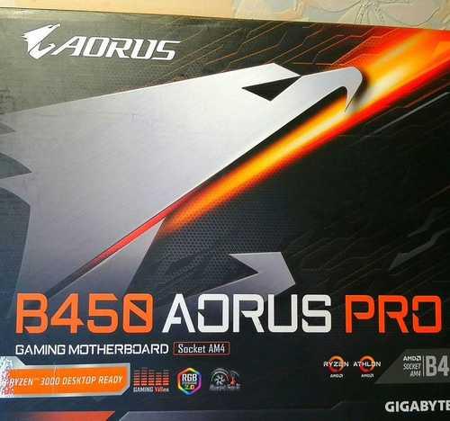 Материнская плата B450 Gigabyte Aorus Pro AM4 ATX