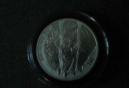 Серебряные монеты корейский тигр