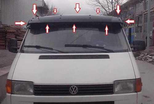 Солнцезащитный козырёк над лобовым Volkswagen T4