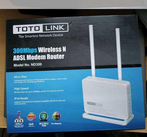 Adsl Модем Роутер Wi-Fi Totolink ND300