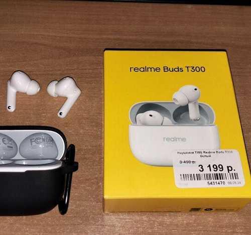 Беспроводные наушники realme Buds T300 белые