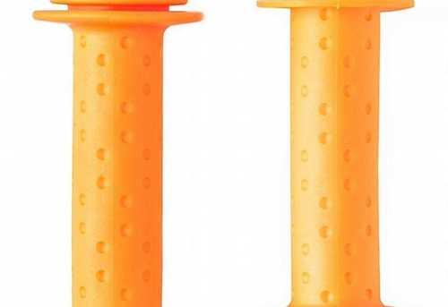 Грипсы детские, резиновые, длина 102мм, оранжевые
