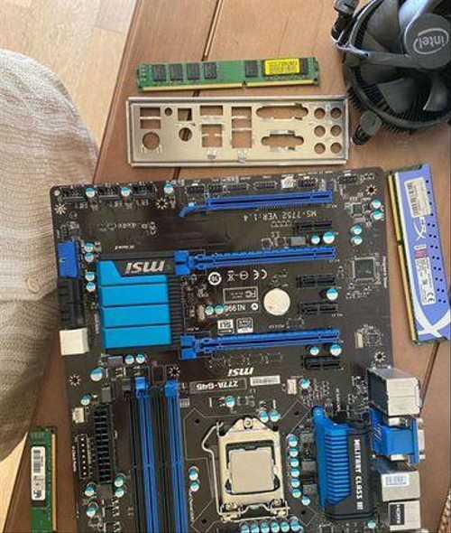 Материнская плата z77A-g45 + intel i7-3770k+ddr3