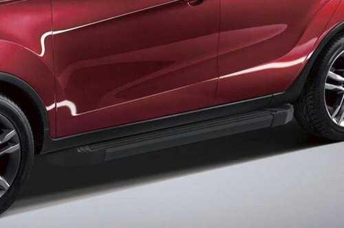 Подножки боковые пороги Hyundai Tucson III Restyli