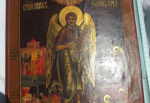 Икона Иоанн Предтеча с избранными житиями. XIX век