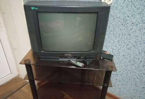 Телевизор со стекляной тумбой