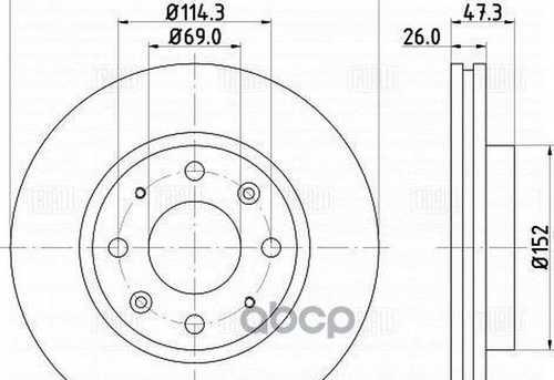 Диск торм. для а/м Kia Cerato (04) /Spectra (04