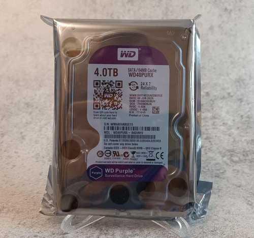 Жесткий диск WD Purple 4 Tb WD40purx HDD