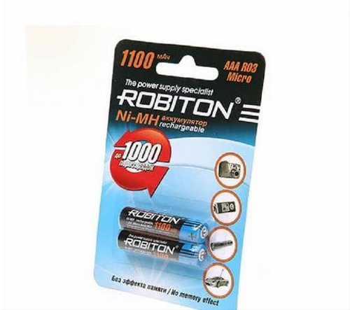 Аккумулятор AAA 1100 mAh Robiton 1100mhaaa-2, 2 шт