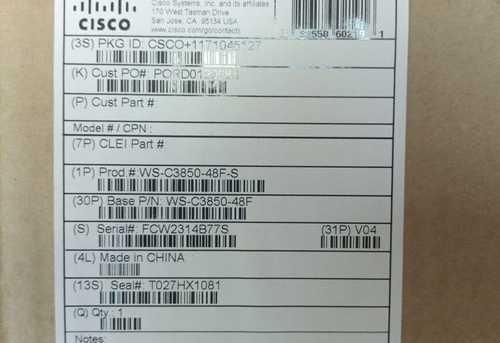 Cisco Ws-c3850-48F-S