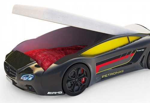 Кровать-машина Roadster Мерседес Черный с подъемны